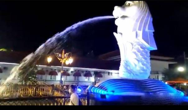 Ada Patung Merlion di Madiun, Ini Alasannya