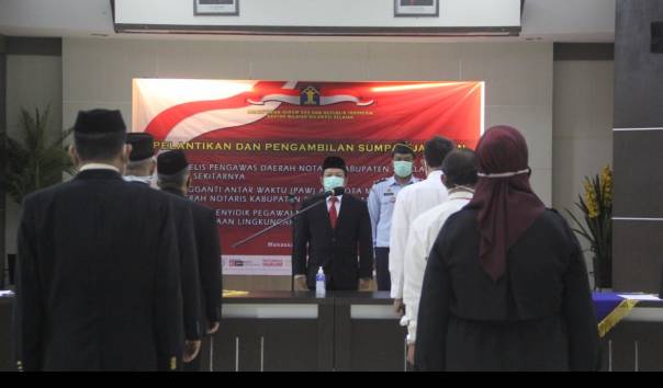 Kakanwil Kemenkumham Sulsel Lantik Majelis Pengawas Notaris Takalar