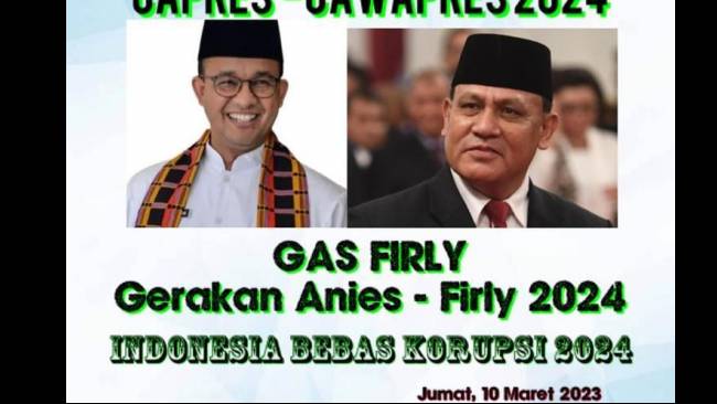 Heboh Poster Anies Baswedan dan Firli untuk Pilpres 2024 Deklarasi 10 ...