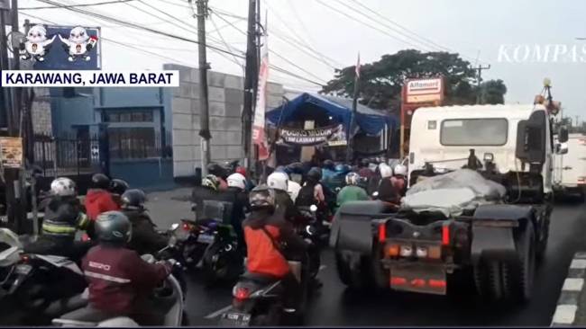 Arus Mudik Lebaran 2023, Jalur Arteri Karawang Padat, Didominasi Kendaraan Roda Dua