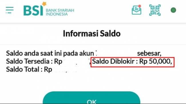 Nasabah BSI Bingung Ada Saldo Diblokir Rp50.000 Saat Cek Rekening, Ini ...