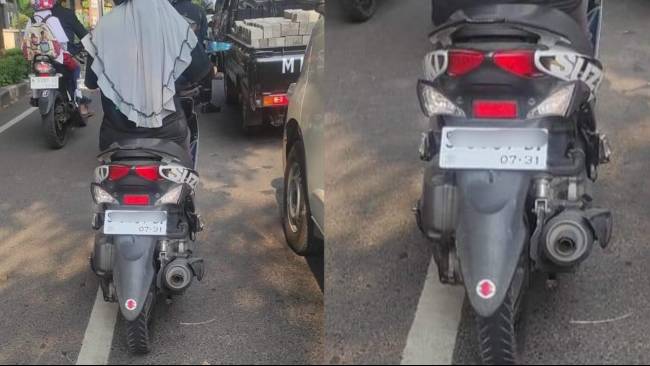 Viral! Pengendara Motor Pakai Pelat Nomor yang Berlaku hingga 2031, Apakah Bisa?
