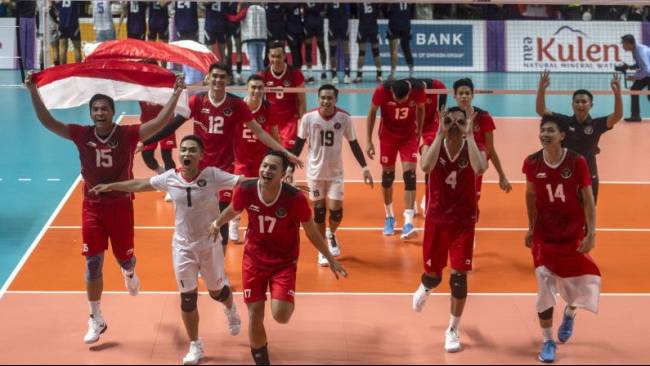 SEA V League 2023 Seri Kedua: Timnas Voli Putra Indonesia Juara usai Tundukkan Thailand 3-2