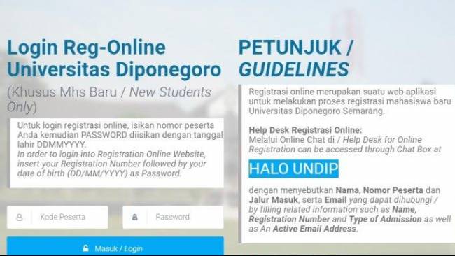 Lewat Laman regonline.undip.ac.id, Berikut Cara Registrasi Online Jalur ...