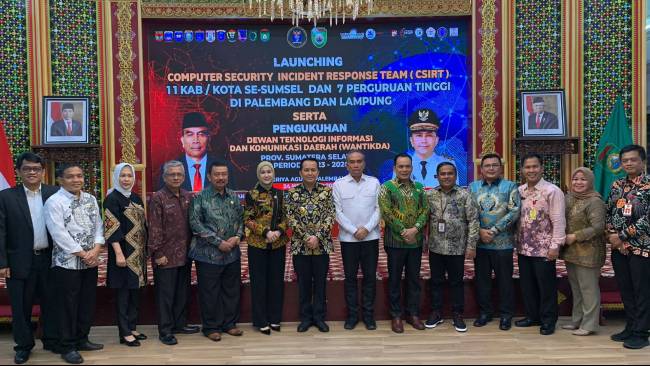 Kepala BSSN Apresiasi Sumsel Pertama Kali Launching Serentak CSIRT