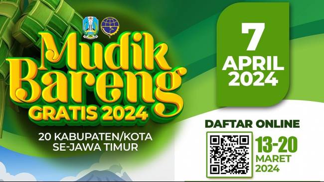 Pemprov Jatim Buka Mudik Gratis Lebaran 2024, Ini Jadwal, Cara Daftar dan Syaratnya