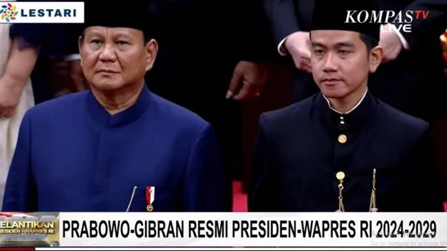 Makna Baju Adat Ujung Serong yang Kompak Dipakai Prabowo, Gibran, dan Jokowi di Acara Pelantikan