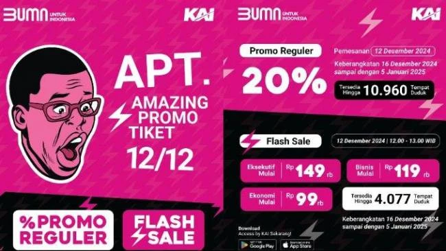 KAI Gelar Promo Spesial 12.12, Diskon Tiket hingga 20 Persen dan Harga ...