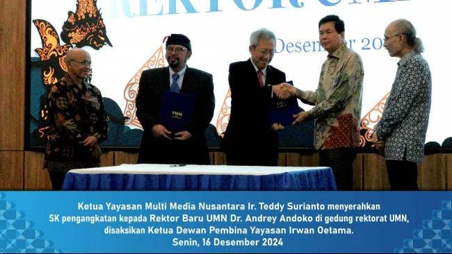 Ninok Leksono Masuki Masa Purna Karya, UMN Lantik Andrey Andoko Jadi ...