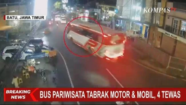 7 Fakta Kecelakaan Bus Pariwisata Hantam Sejumlah Kendaraan di Kota Batu yang Tewaskan 4 Orang