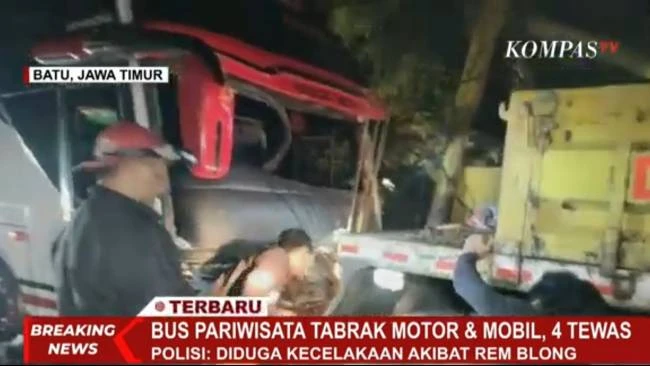 Soal Korban Tewas Kecelakaan Maut Bus Pariwisata di Kota Batu, Wakapolres: 3 Orang Dewasa, 1 Balita