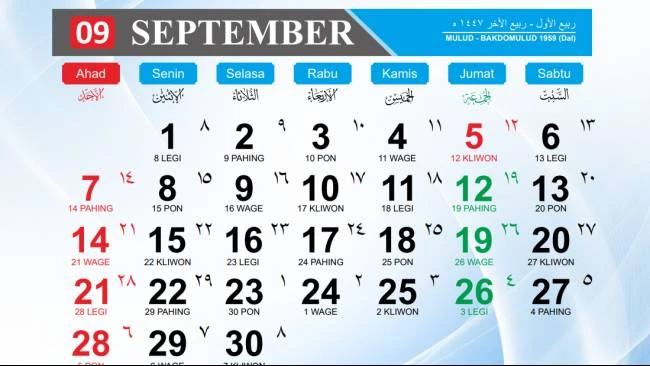 Daftar Hari Besar Nasional dan Internasional di Bulan September 2025 ...
