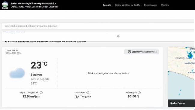 Cara Pantau Informasi Cuaca BMKG secara Real-Time hingga Tingkat Desa ...