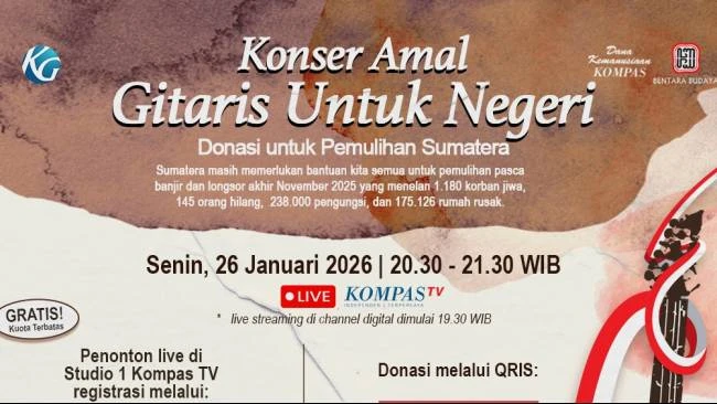 Konser Amal Gitaris untuk Negeri Tayang di KompasTV Malam Ini, Galang ...