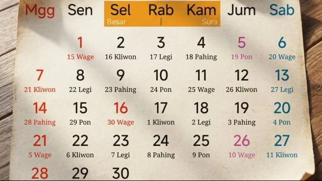 Kalender Jawa Juni 2026 Pekan Kedua Lengkap dengan Weton dan ...