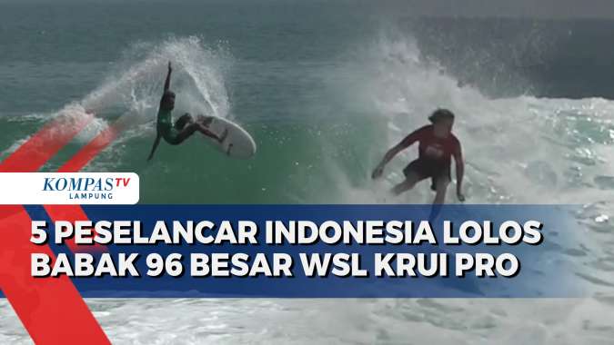 5 Peselancar Indonesia Lolos Babak 96 Besar WSL Krui Pro