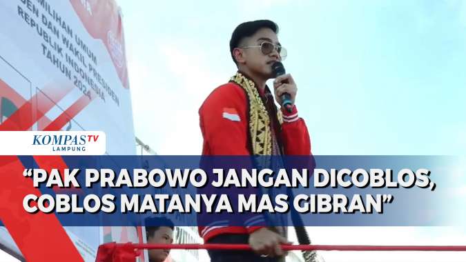 Kampanye Akbar Di Lampung Ketum Psi Kaesang Coblos Matanya Mas Gibran