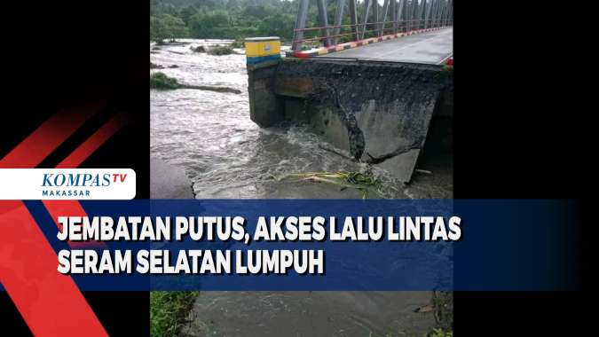 Jembatan Putus, Akses Lalu Lintas Seram Selatan Lumpuh