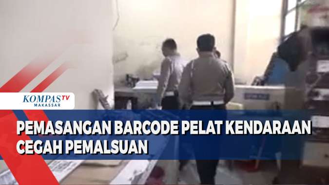 Pemasangan Barcode Pelat Kendaraan Cegah Pemalsuan