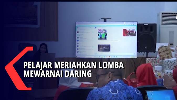 Pelajar Meriahkan Lomba Mewarnai Daring