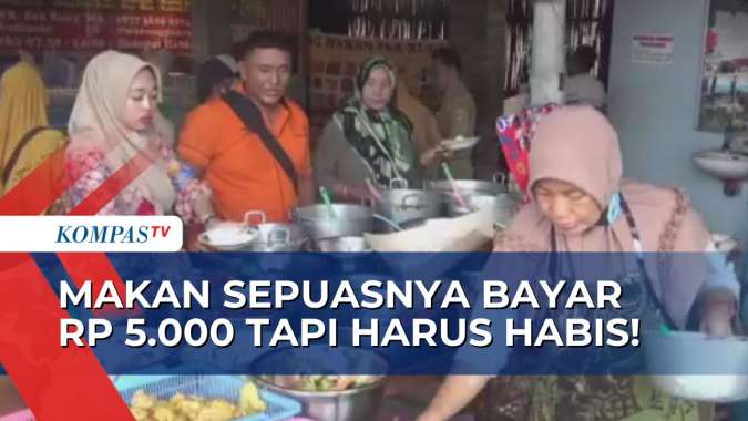 Makan di Warung Prasmanan Ini Cukup Bayar Rp 5.000 Sepuasnya, Kalau ...