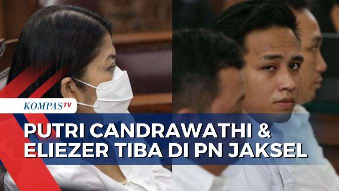 Jelang Sidang Pledoi, Putri Candrawathi dan Eliezer Sudah Tiba di PN ...