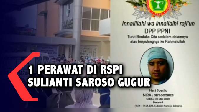 Detik-detik Pelepasan 1 Perawat RSPI SS yang Gugur karena Covid-19