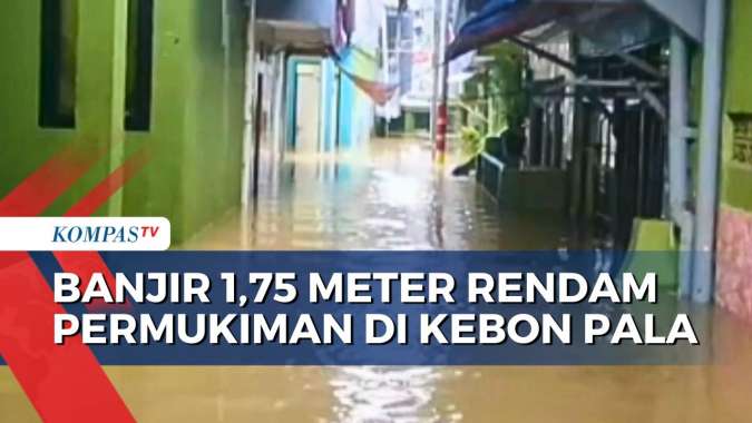 Banjir 1,75 Meter Rendam Permukiman Kebon Pala, Warga Pilih Bertahan di Rumah