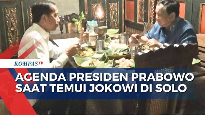Kunjungi Jokowi di Solo, Presiden Prabowo: Makan Nasi Goreng Jawa, Enak Banget