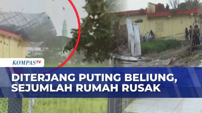 Rekaman Detik-Detik Puting Beliung Terjang Soreang, Atap Pasar Hancur ...