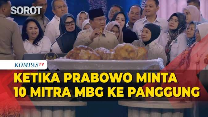Ketika Prabowo Minta 10 Mitra MBG Naik ke Panggung, Tunjukkan Contoh ...