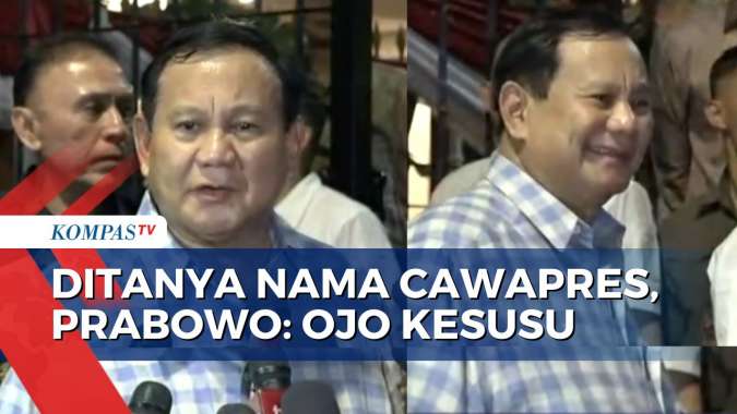 Begini Jawaban Prabowo saat Ditanya soal Nama Cawapresnya