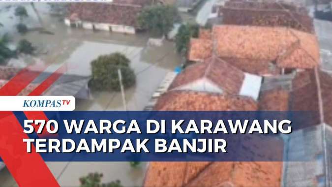 Begini Pantauan Udara Banjir Karawang Akibat Luapan Sungai Citarum dan Sungai Cibeet