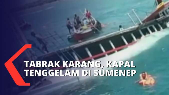 Detik-Detik Kapal Angkut 84 Penumpang Tenggelam di Perairan Sumenep!