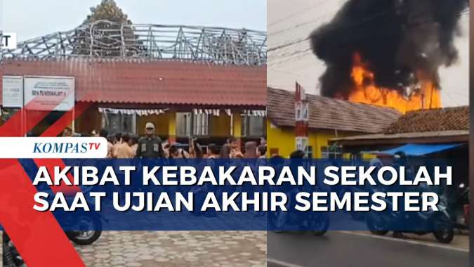 Kebakaran Sekolah Dasar di Karawang Sebabkan 2 Kelas Hangus Terbakar