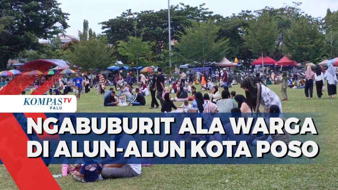 Ngabuburit Ala Warga di Alun-alun Kota Poso