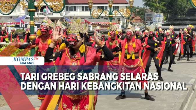 100 Siswa SMP Menari Topeng Peringati Hari Kebangkitan Nasional