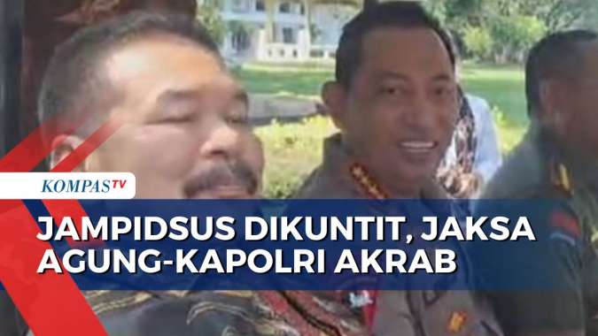 Momen Kapolri dan Jaksa Agung Tampak Akrab di Tengah Isu Penguntitan Jampidsus Kejagung