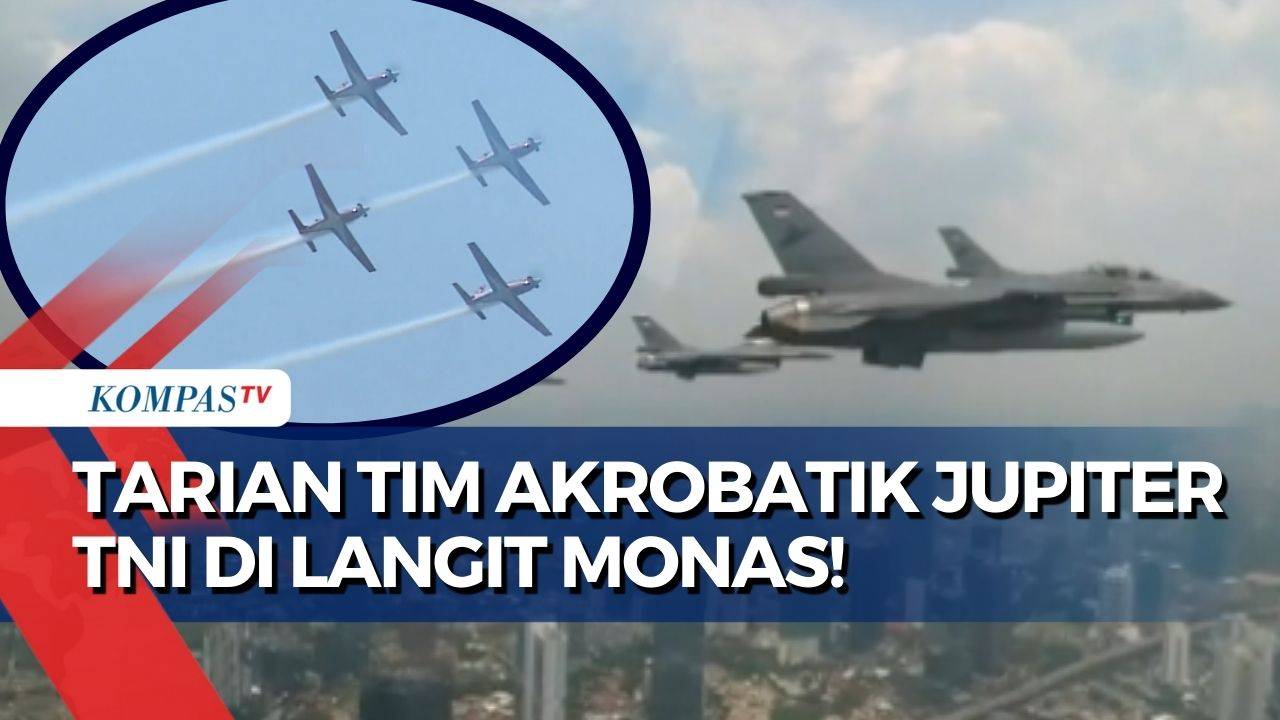 Video: Meriahnya HUT ke 79 TNI RI, Parade Alutsista hingga Tarian Aerobatik Jupiter TNI AU di ...