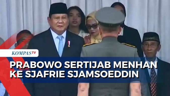 Momen Prabowo Subianto Sertijab Menhan ke Sjafrie Sjamsoeddin