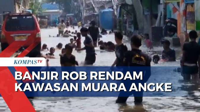 Sudah 3 Hari Terendam Banjir Rob, Begini Keadaan Permukiman Warga di Muara Angke