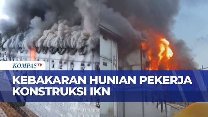 Gedung Hunian Pekerja Konstruksi IKN Tower 14 Hangus Terbakar, Penyebab Masih Diselidiki | SAPA PAGI