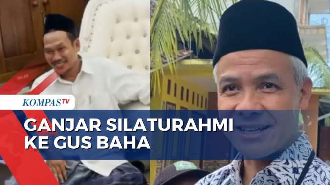 Ganjar Pranowo Sowan ke Kediaman Gus Baha hingga Cak Imin-AHY Saling Goda!