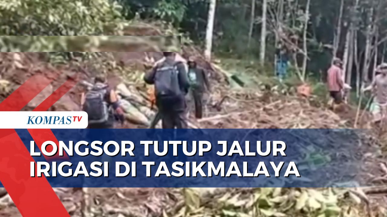 Video: Tebing Setinggi 30 Meter di Tasikmalaya Longsor, Timpa Jalanan dan Jalur Irigasi!