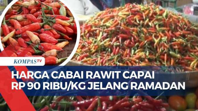 Harga Cabai Rawit Melambung Tinggi Jelang Ramadan, Capai Rp 90 Ribu per Kilogram!