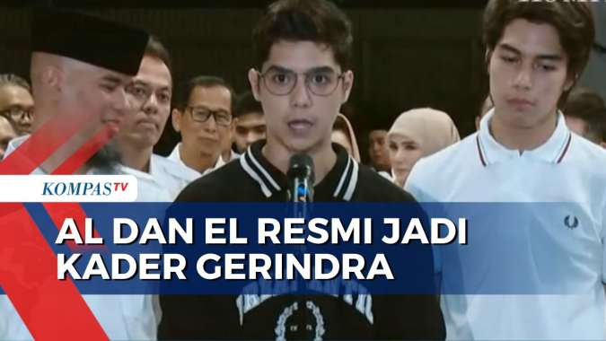 Resmi Jadi Kader Gerindra, Al dan El Diperkenalkan Langsung oleh Prabowo