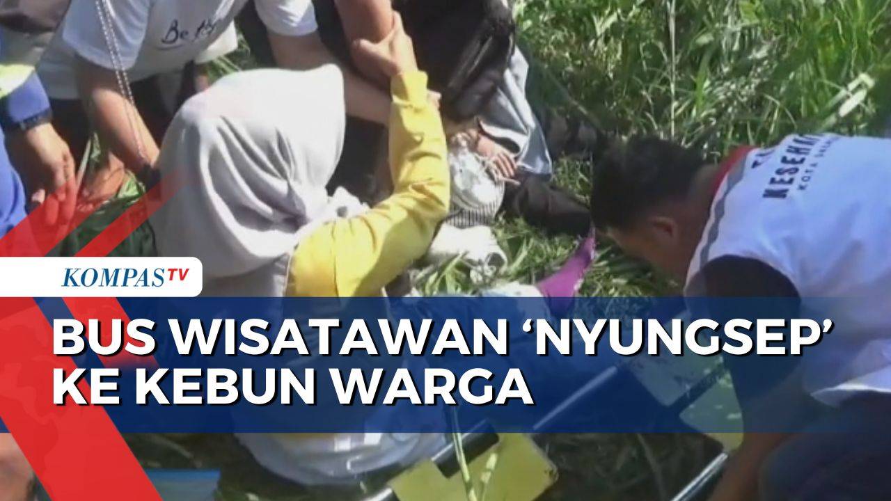 Video: Kronologi Bus Wisatawan Masuk ke Kebun Warga di Salatiga Buntut Rem Blong