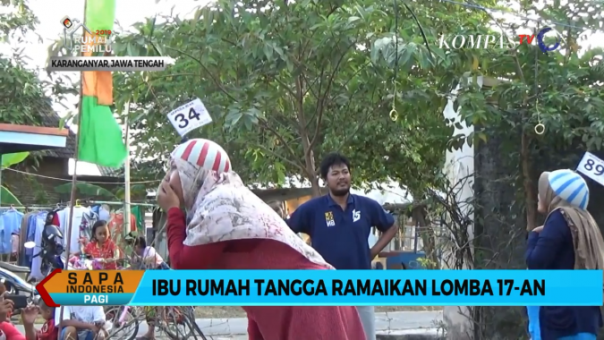 Lomba Kait Topi Ibu-Ibu Meriahkan Lomba Peringatan HUT RI