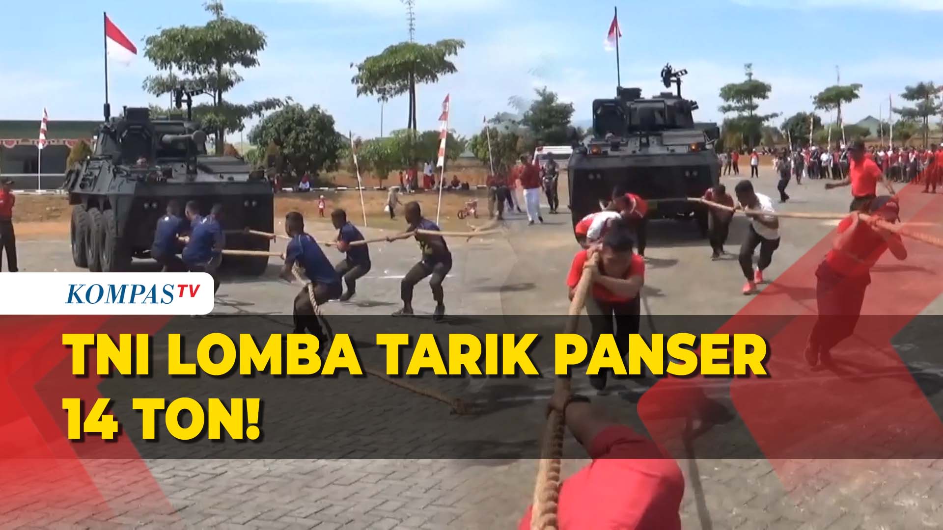 Video: Meriahkan Lomba 17 Agustus TNI Gelar Lomba Tarik Panser Badak!