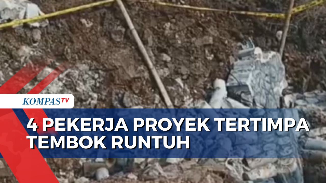 Video: Tembok Runtuh Timpa 4 Pekerja Proyek di Tangsel, 1 Orang Tewas